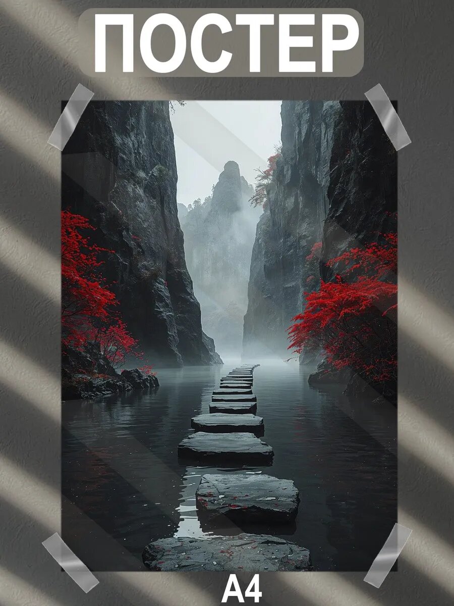 Постер интерьерный на стену а4 природа