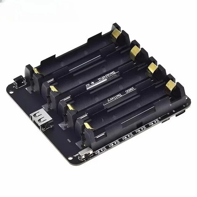 Держатель батареи 18650 для Raspberry Pi 3 с защитой от Without data line, 4 battery boxes