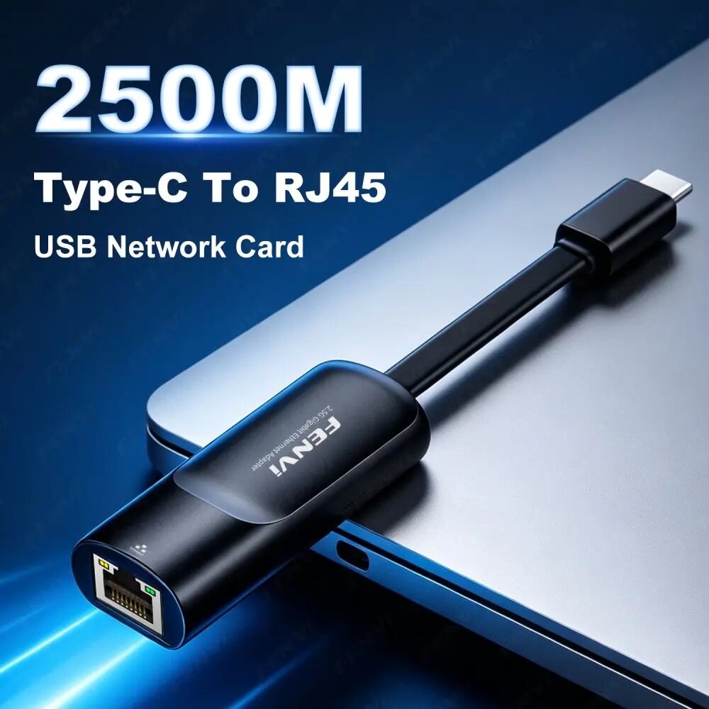 2.5G Gigabit Ethernet адаптер 2500 Мбит/с, сетевая карта TYPE-C, USB-RJ45 LAN, проводной сетевой хаб для ПК и ноутбуков