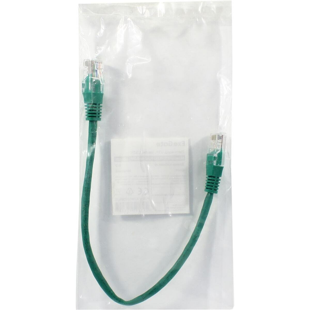 ExeGate UTP-RJ45-RJ45-5e-0.3M-LSZH-GN Patch Cord UTP кат.5e LSZH, 0.3м, зелёный EX286373RUS — фото 1