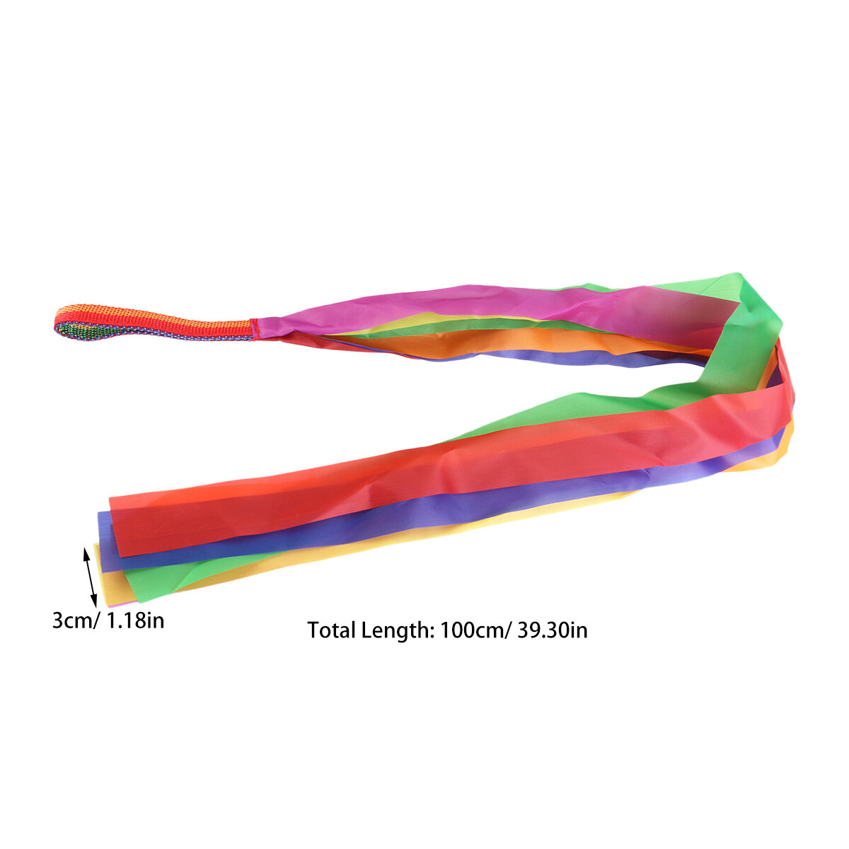 Ленты Для Танцев Радужные 12 Штук Многоцветные Размер 100.00X3.00X0.50CM