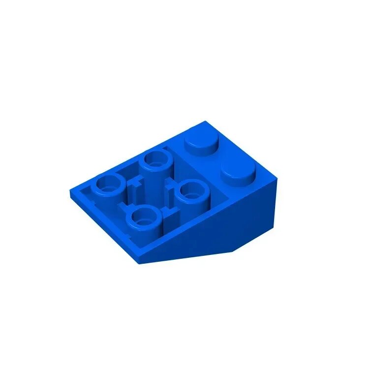 Строительный блок Gobricks 2x3 синий (050)