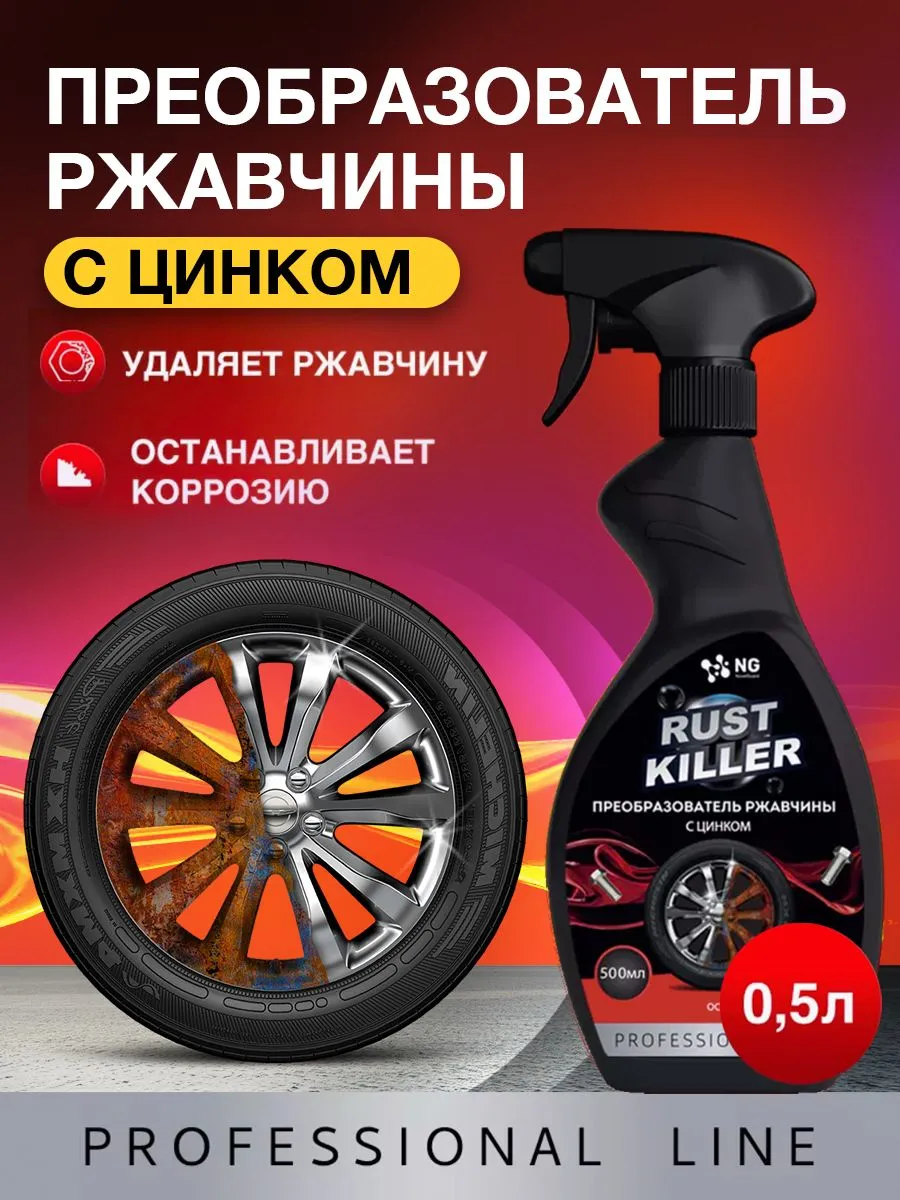 Средство от ржавчины на металле. Нейтрализатор с цинком NG702 0.5л