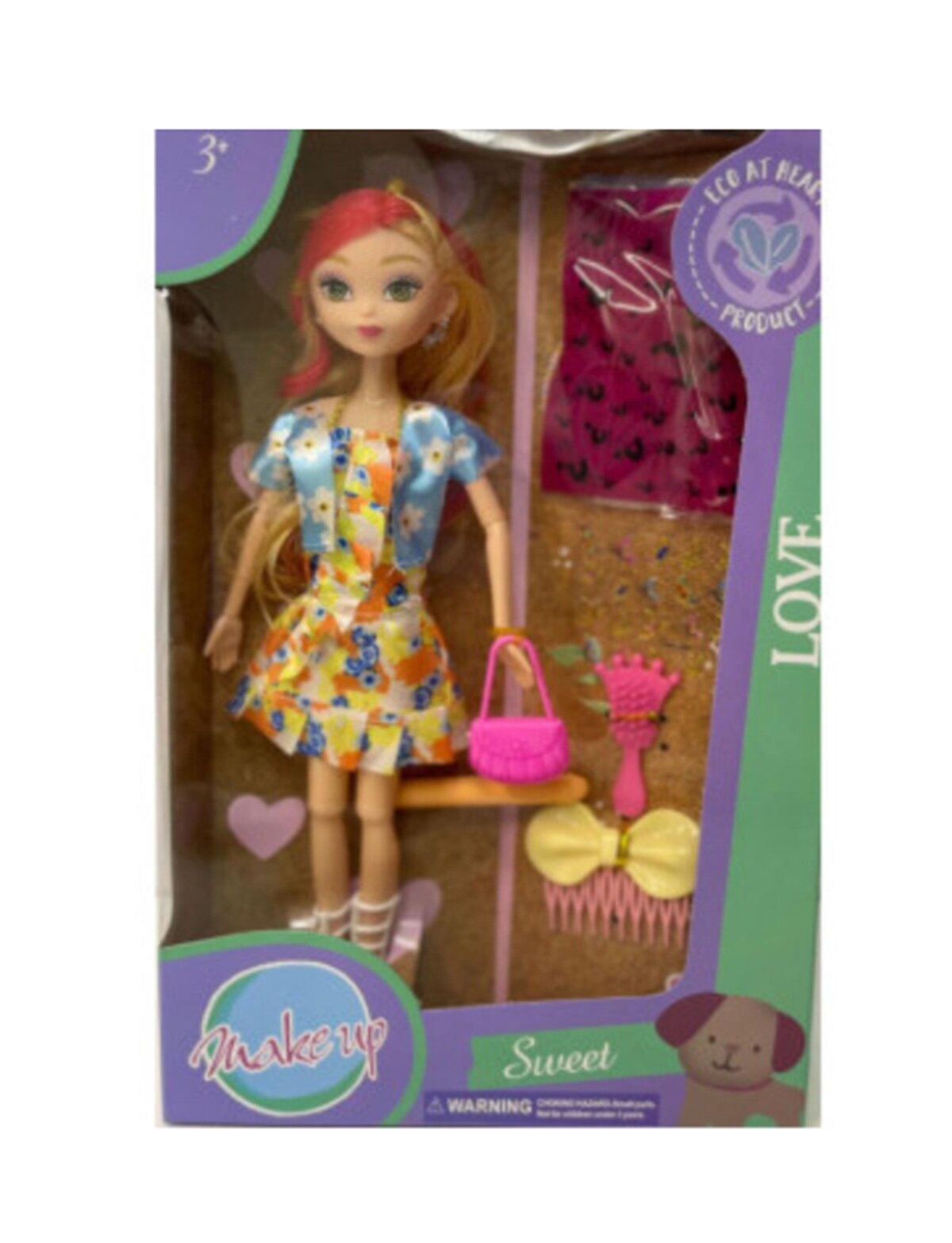Игрушка Кукла для девочки GLO-UP, высота 25 см, с аксессуарами 3+