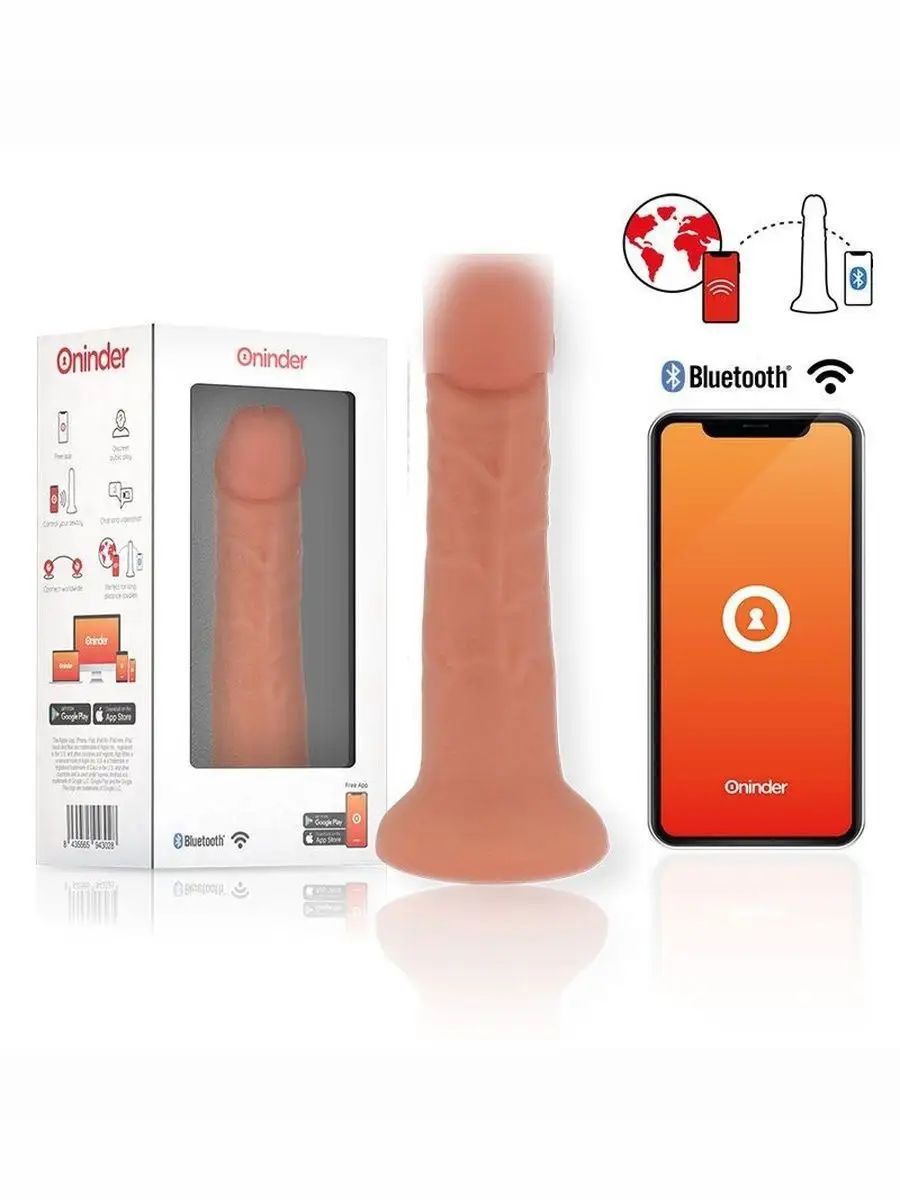 Вибратор для женщин реалистичный ONINDER, фаллоимитатор с приложением Bluetooth, 9 режимов, силикон, 20 см