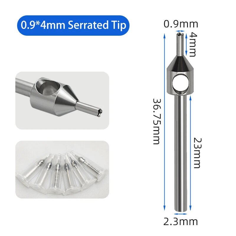 Насадки для дрели 0.9mm с зубцами, 10шт