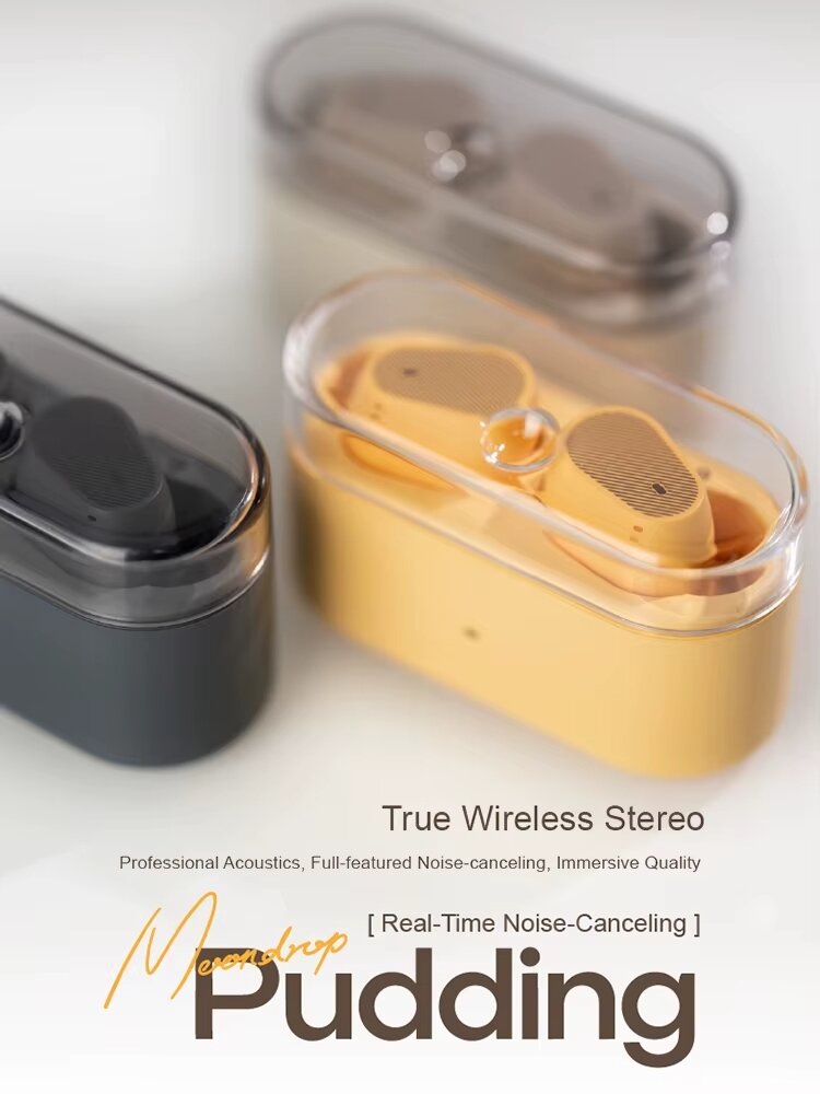 Беспроводные внутриканальные наушники Moondrop Pudding Yellow с микрофоном — фото 1