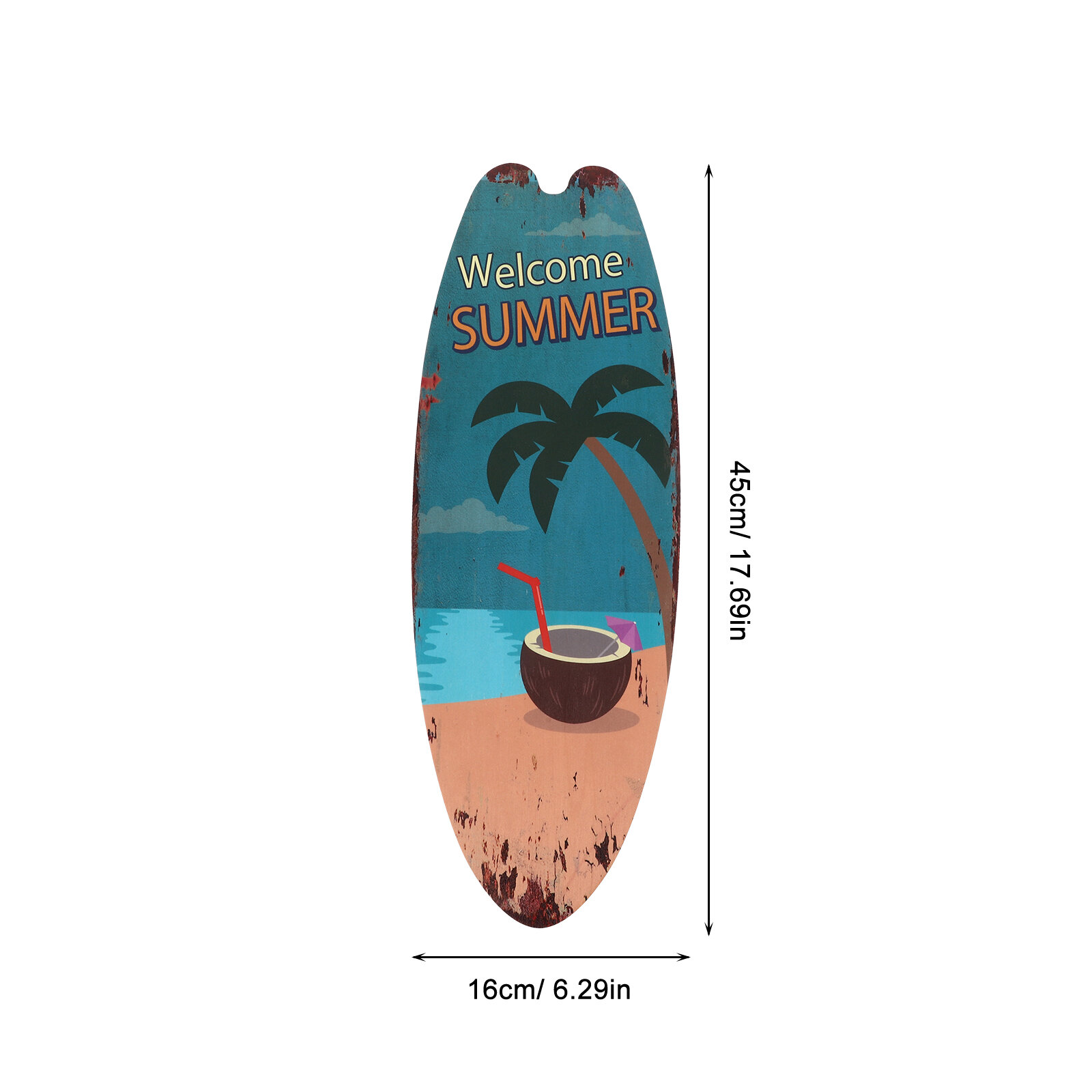3 Штуки Набор Декора Для Сurfboard Из Дерева Арт Для Стен Праздник На Пляже 45.00X16.00X0.50Cm