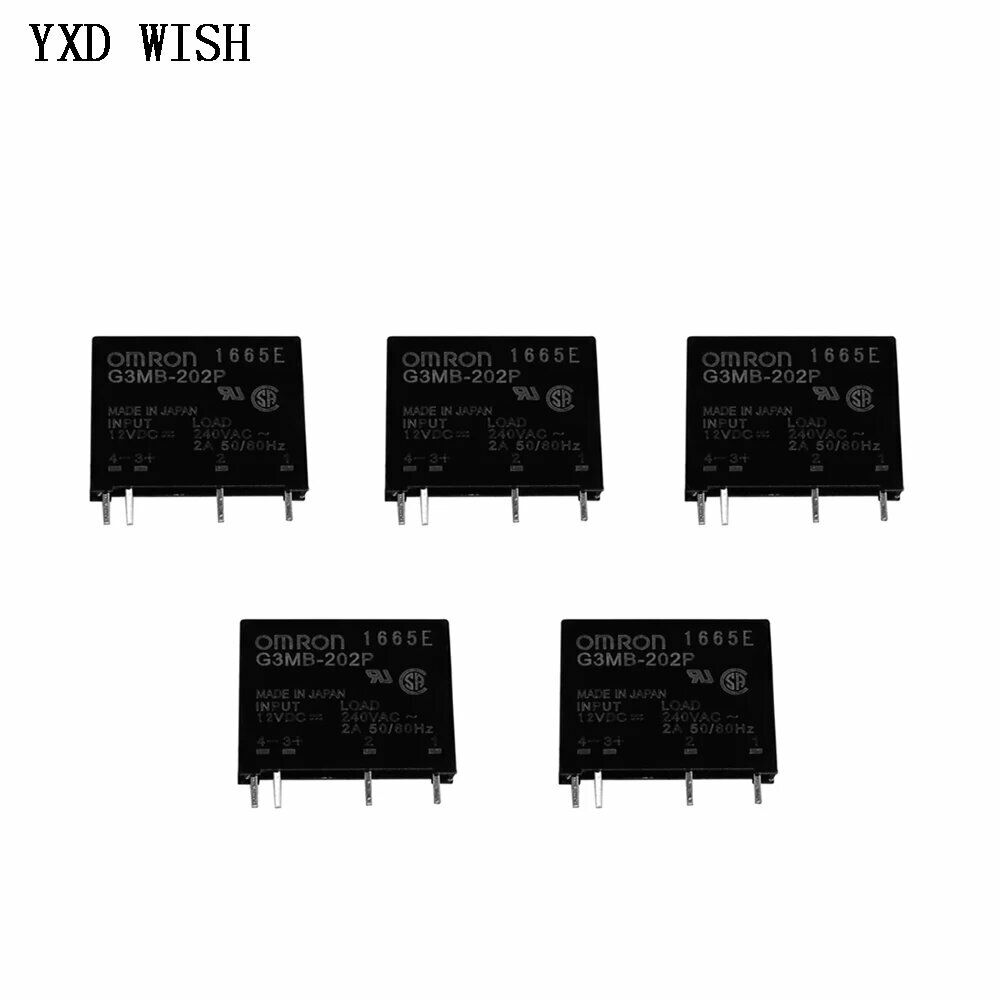 5 шт. G3MB-202P 5 в твердотельное реле G3MB 202P DC-AC PCB SSR In 5V DC Out 240V AC 2A Snubber Circuit резистор реле переключатель