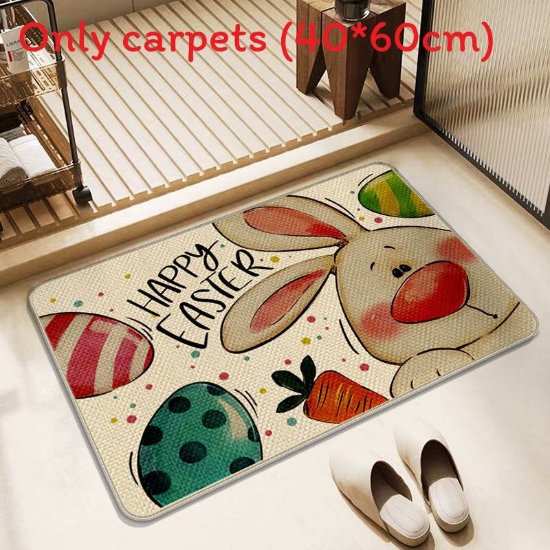 Коврик для входной двери style linen с впитывающей тканью для дома и офиса, красный