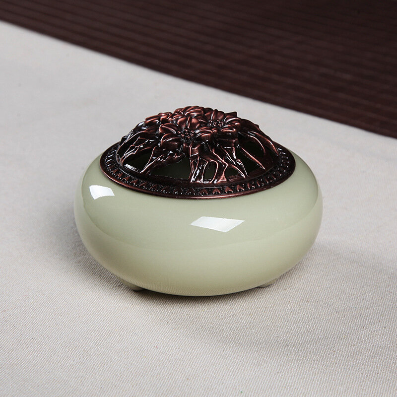 Longquan Celadon курильница рисово-желтый стиль Ди килн керамика домашний аксессуар для ароматерапии