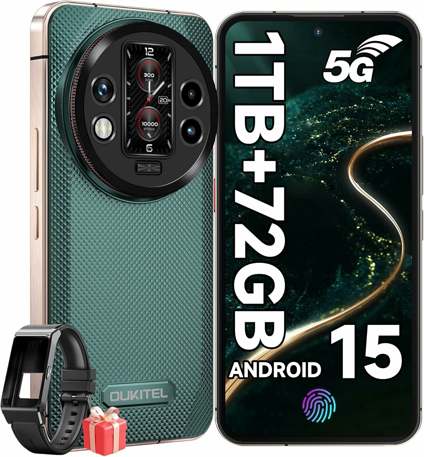 OUKITEL WP200 Pro 5G, Android 15, 72 (24+48) ГБ 1 ТБ, 6,7-дюймовый экран, 8800 мАч