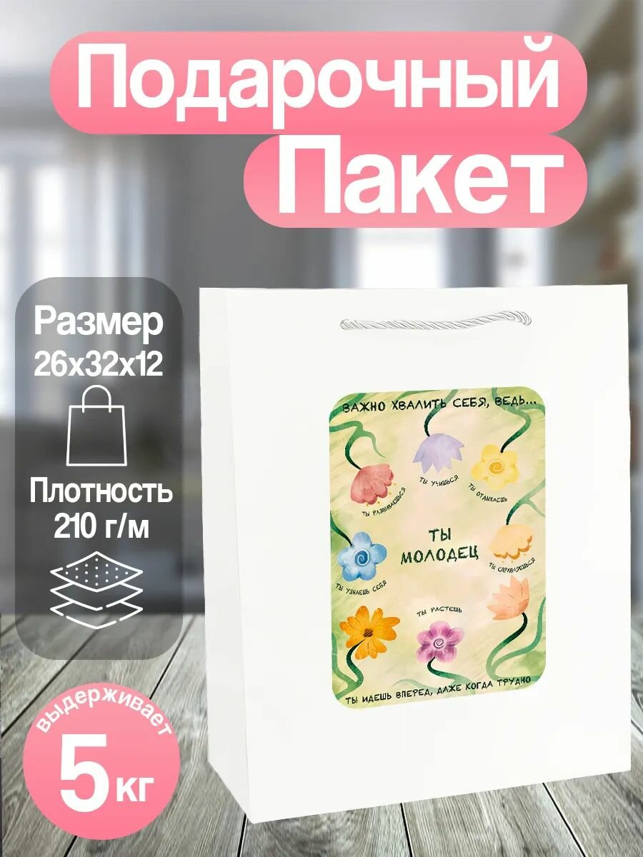 Пакет подарочный мотивирующие фразы