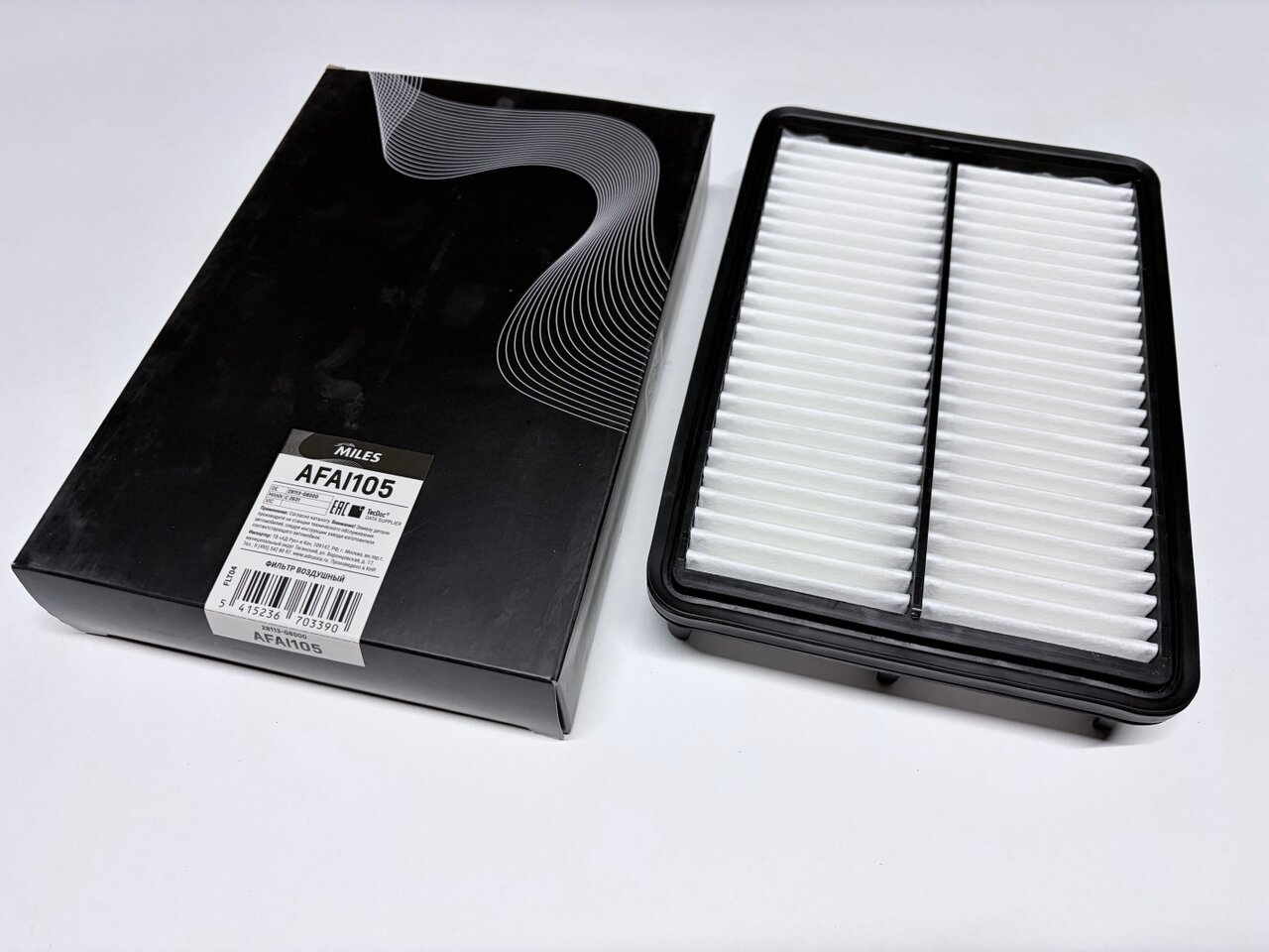 Воздушный фильтр Miles AFAI105 для Hyundai Tucson (JM) и Kia Sportage II (JE, KM), 2004–2010 гг.