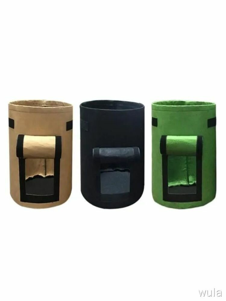 Грядка-самосадка 0.35х0.35 м, 3 шт, цветные, с окном, для сада, с картофелем — фото 1