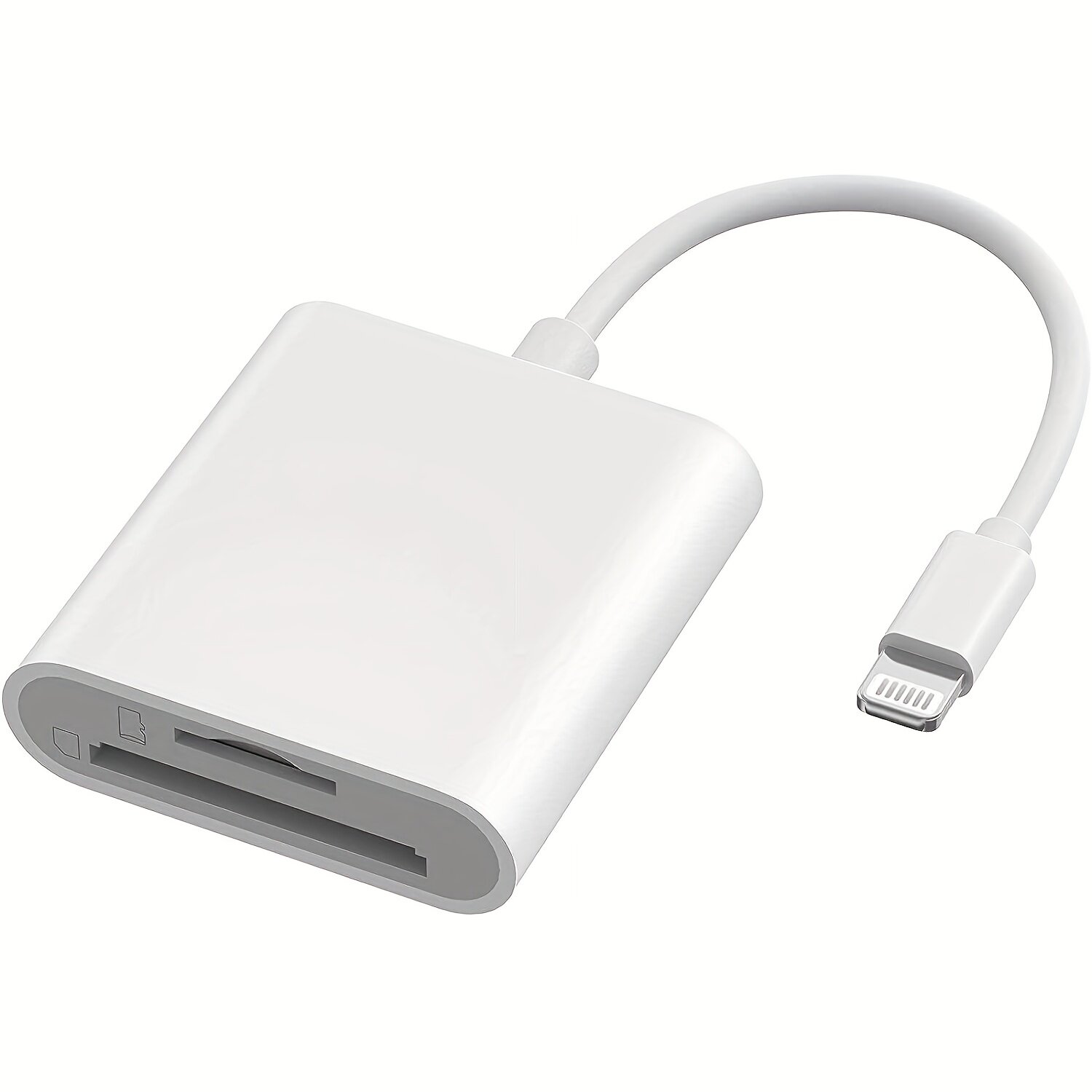 Картридер 2-в-1 SD/TF, адаптер с разъемом Lightning и USB-C, двойной слот, Plug & Play, для смартфонов и планшетов