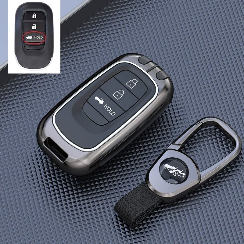G2 Style Three-Key English Trunk Key Case для Honda Accord 10-го поколения, Fit, Insight - Черный с изогнутым креплением