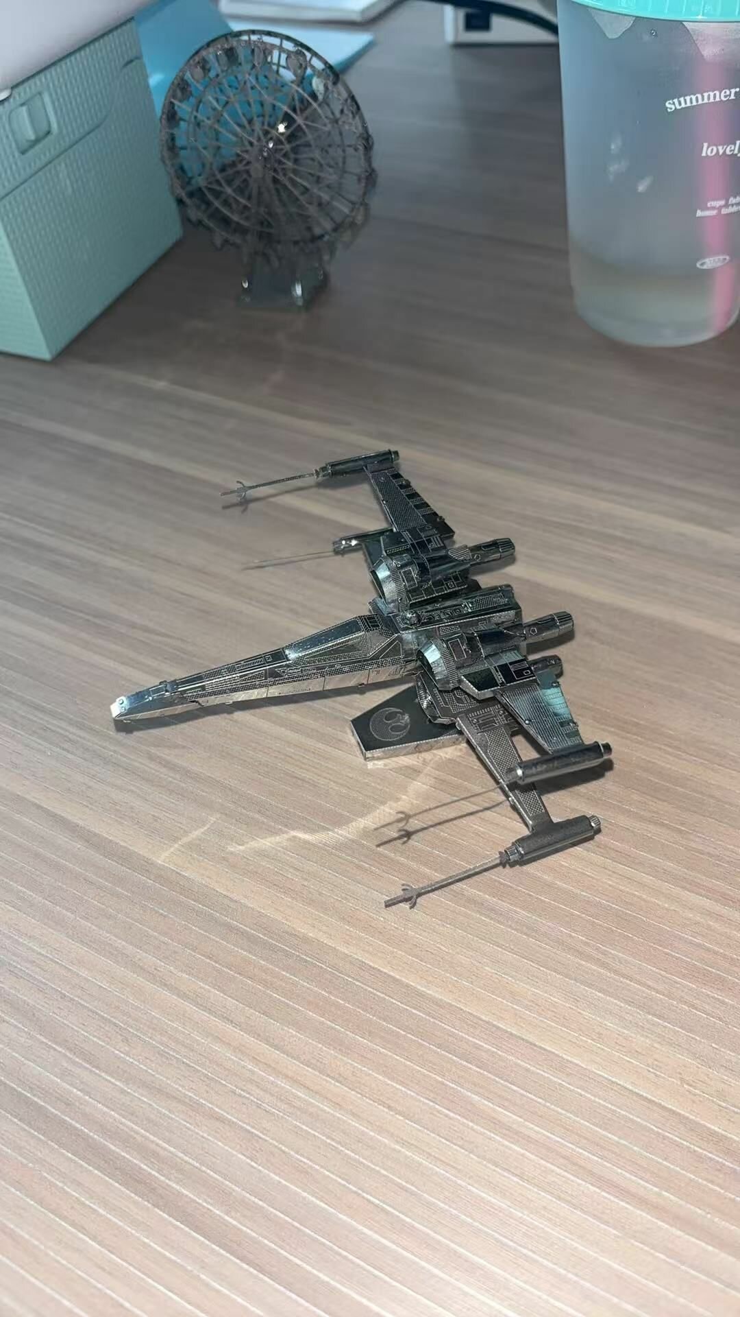 Истребитель X - Wing 3/ подарок мужчине на день рождения 3D металлические головоломки DIY Взрослые игрушки сборная модель 3D пазл металлический конструктор