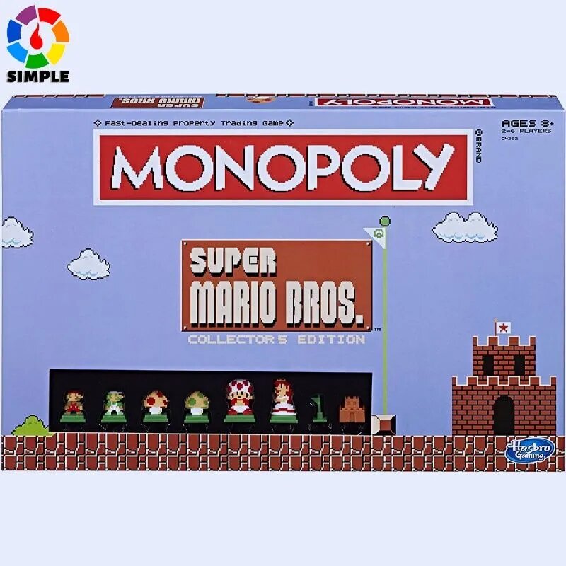 MONOPOLU: Super Mario Bros Collector's Edition Board Game Карточная игра Настольная игра