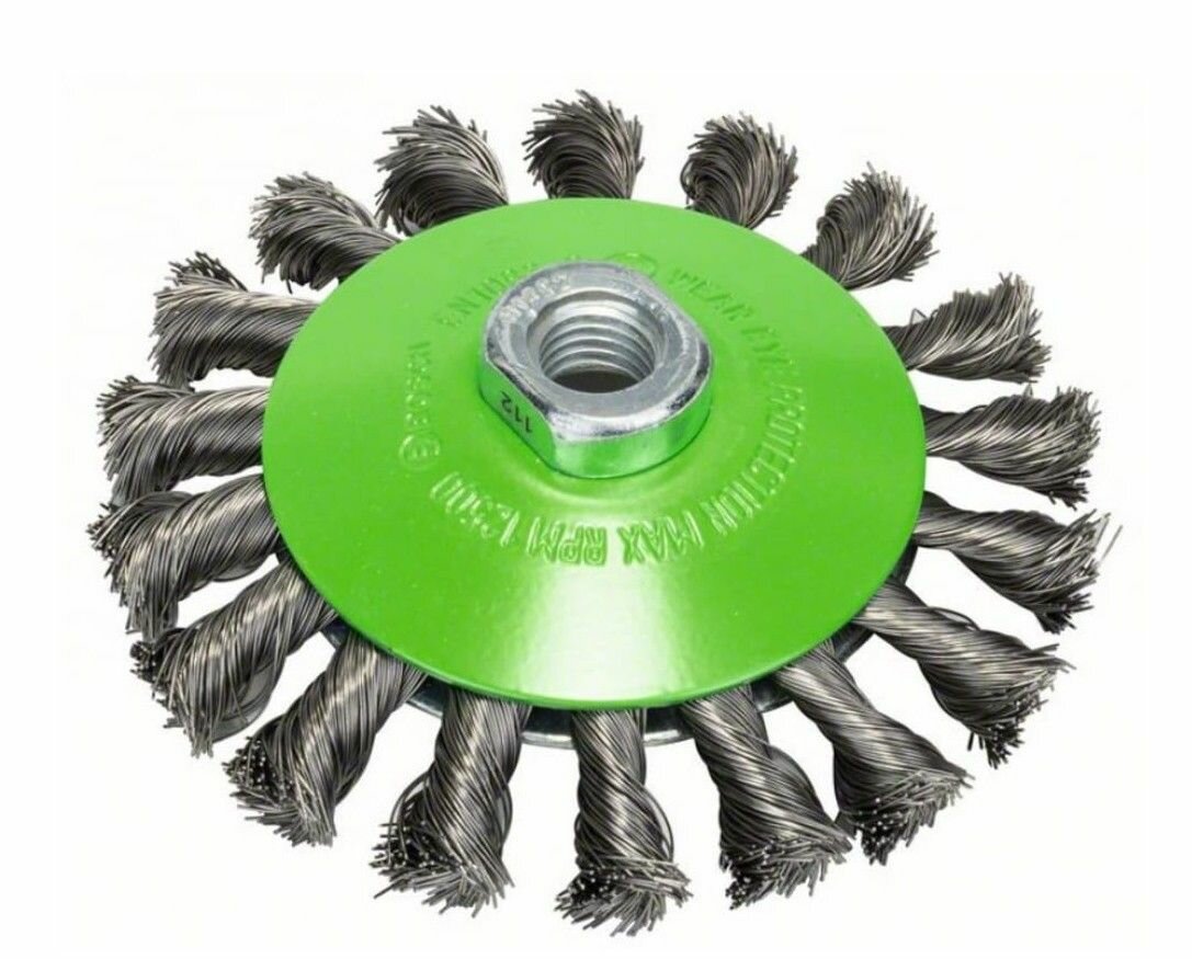 Щетка коническая (115 мм; М14) витая INOX Bosch 2.608.622.109
