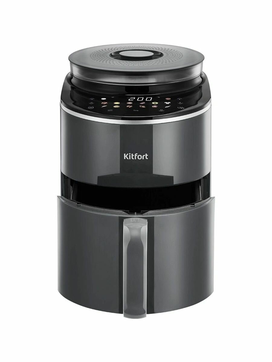 Аэрогриль Kitfort КТ-8155 4.5л 1500Вт серый AirGril Kitfort КТ-8155 4.5L 1500W grey
