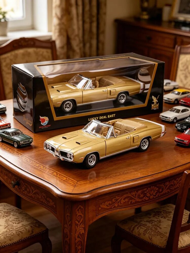 1970 Dodge Coronet R/T 1:18 Масштабная литая металлическая модель автомобиля с открытием дверей и дисплеем