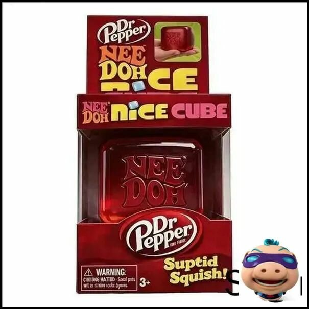 Needoh Ограниченное издание Dr Pepper Nice Cube Suptid Squish, мягкая игрушка в виде куба