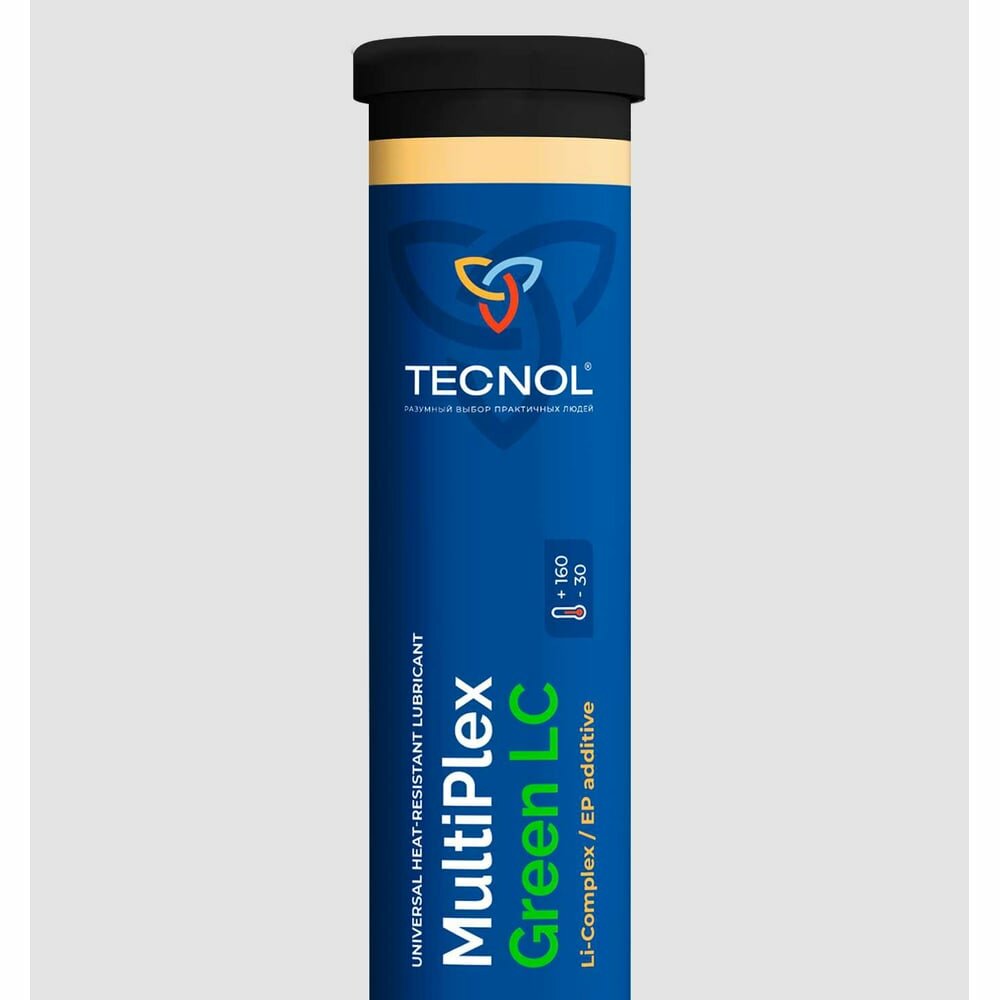 Многофункциональная высокотемпературная водостойкая смазка TECNOL MultiPlex Green LC EP3 (Li-Complex)(для электродвигателей) NLGI: 3, DIN 51502: KP3P-30 ,370 гр 394341-037