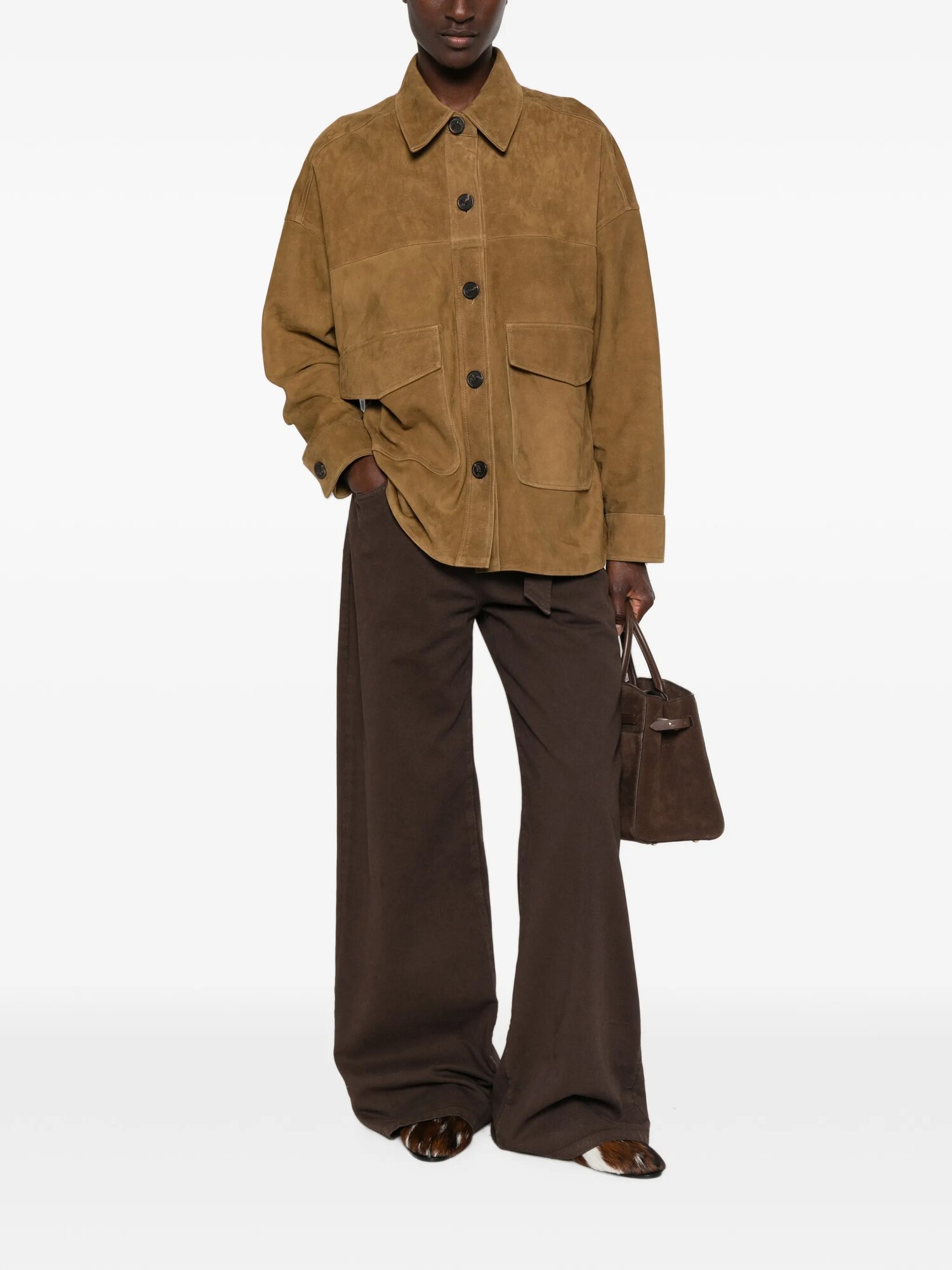 Куртка Arma Suede flap-pocket jacket, размер 36 — фото 1