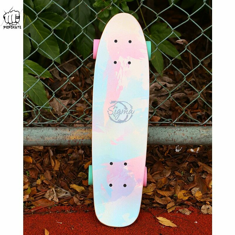 Sigma Fishboard Skateboard для начинающих, профессиональная амортизация, тема единорога уличный скейтборд