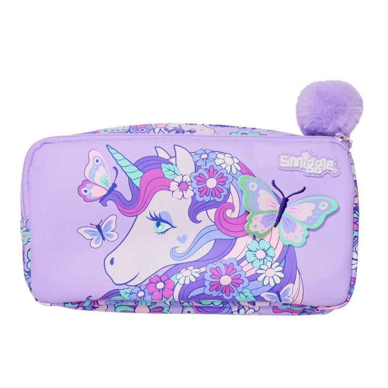 Пенал Smiggle, двухслойный, 22x8.5x6.5 см, сиреневый