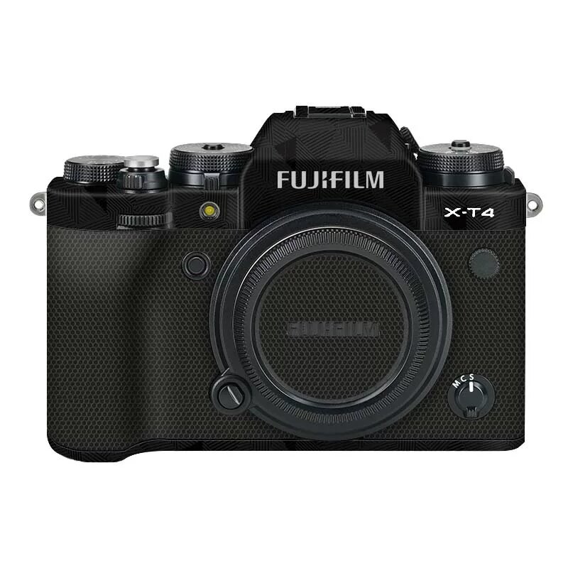 Fuji XT4 Треугольный черный полное покрытие наклейка для тела камеры с современным узором