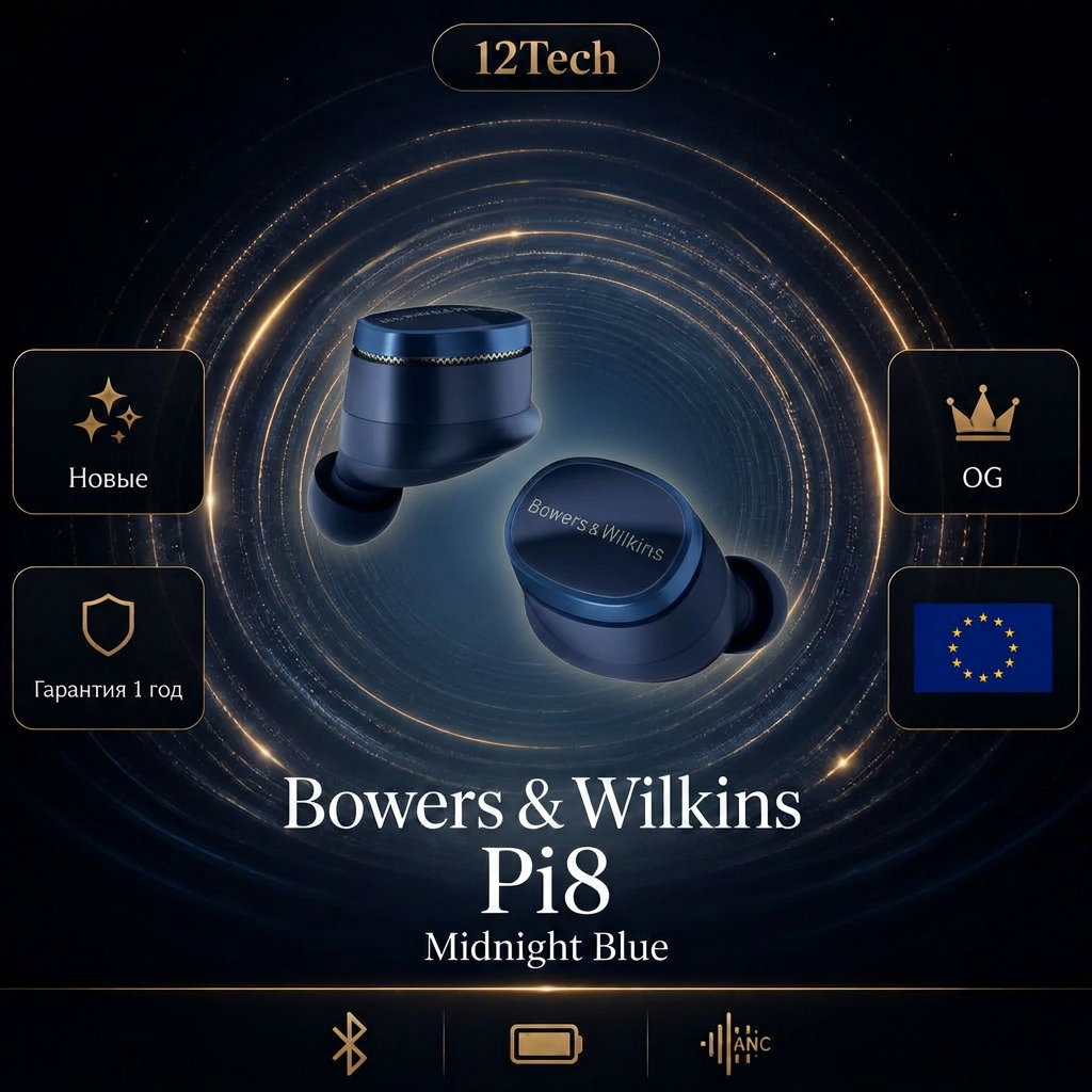TWS Наушники True Wireless Bowers & Wilkins PI8, Midnight Blue, темно-синий