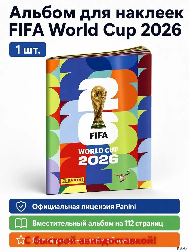 Коллекционный альбом для наклеек FIFA World Cup 2026, 112 страниц, цветной дизайн обложки