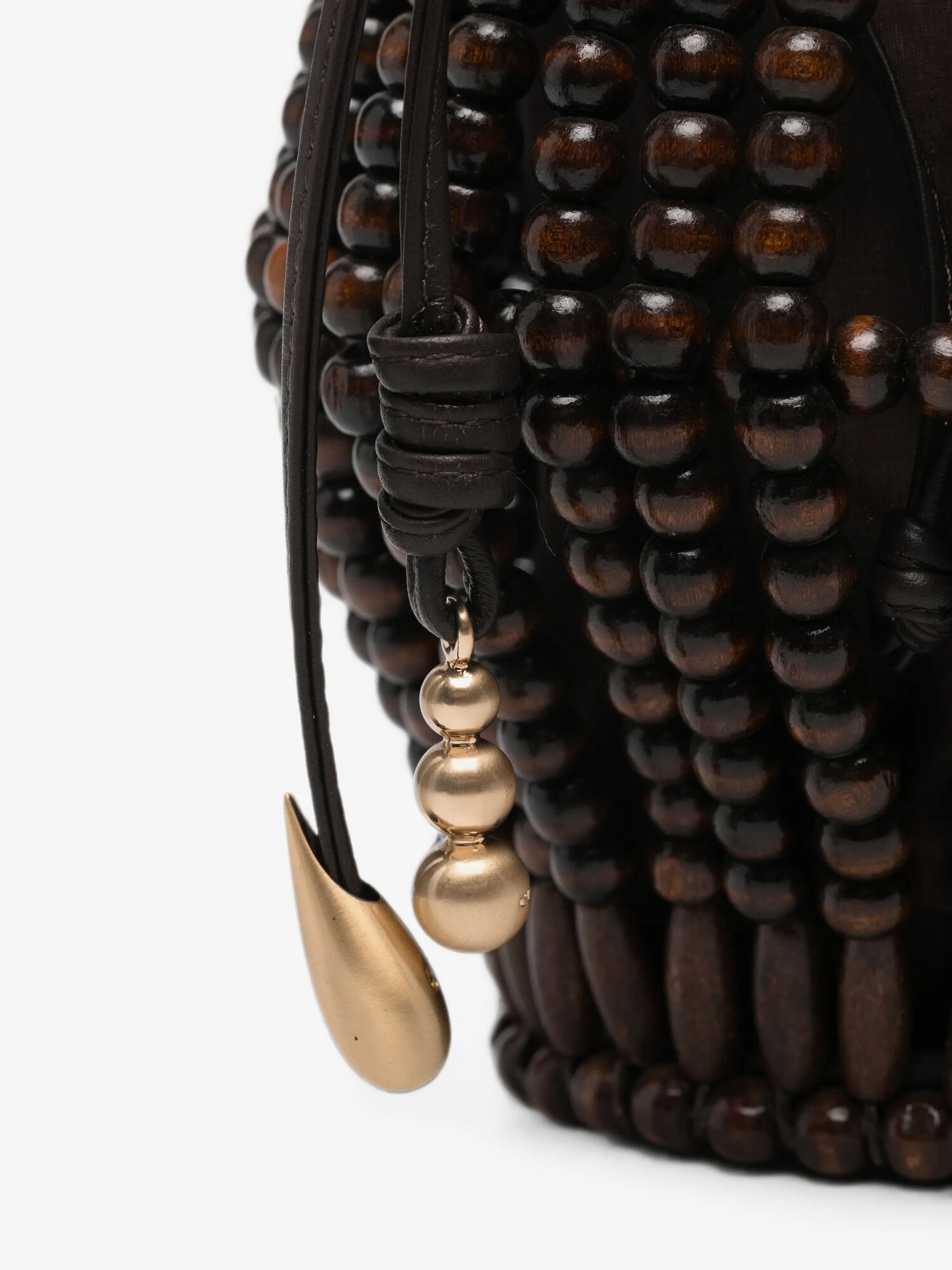 Сумка Cult Gaia Lanterna beaded top-bucket bag — фото 1