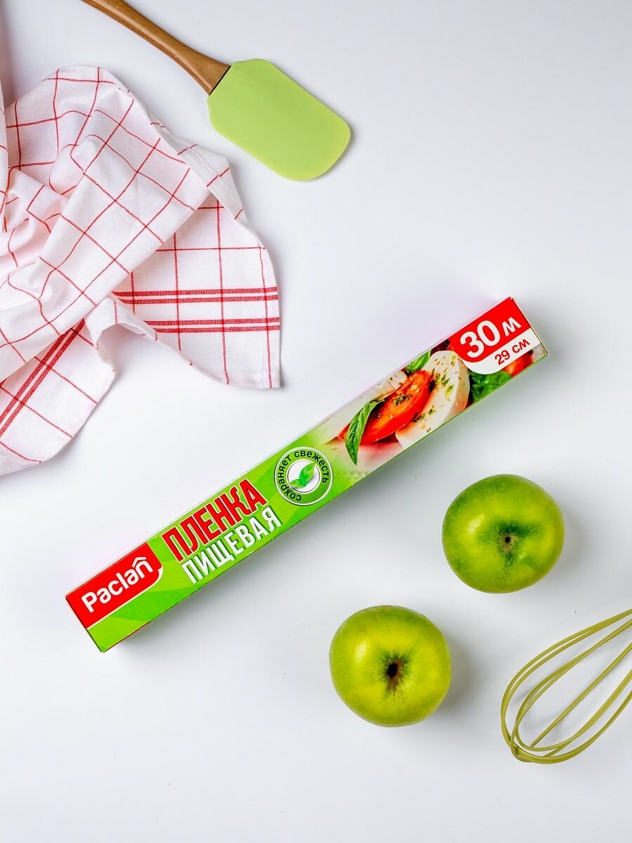 Пленка пищевая Paclan 30 м х 29 см, стрейч пленка для продуктов в рулоне