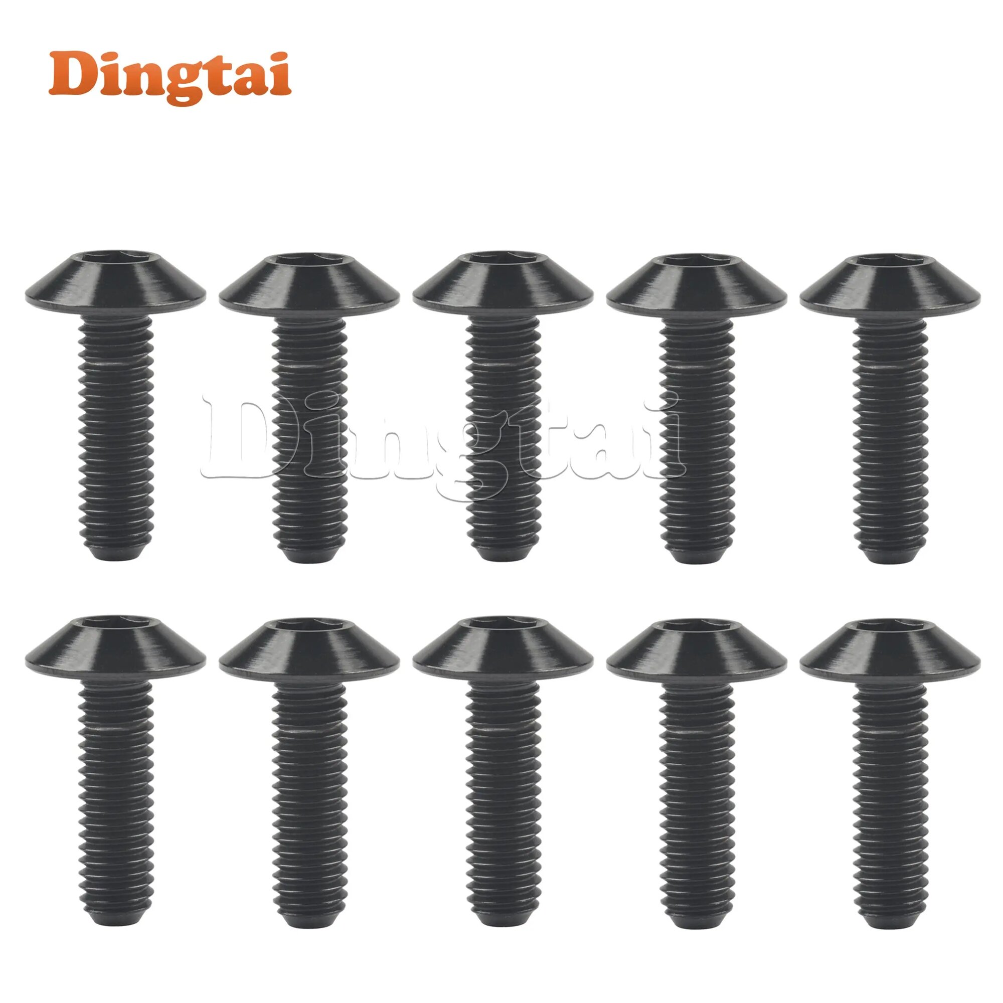 Титановые болты Dingtai, 10 шт, M6, M8x12/15/20/25/30/35 мм, с шестигранной головкой под шестигранник, для крепления мотоциклов и велосипедов