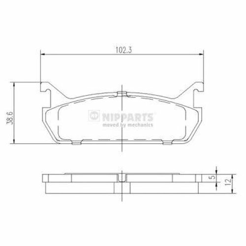 Комплект задних тормозных колодок Nipparts J3616001 для Mazda 323 IV, MX-5 I; Suzuki Baleno