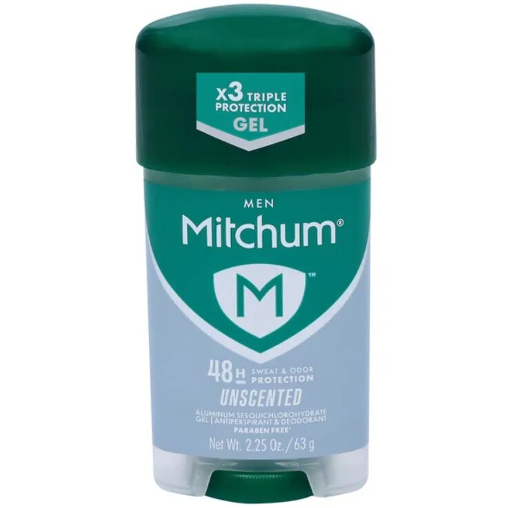 Mitchum Мужской гель-дезодорант без запаха, 63 г