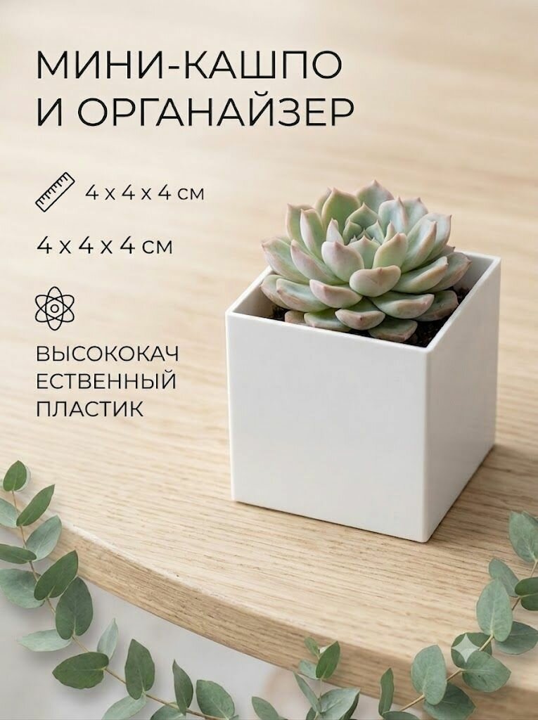 Органайзер настольный квадратный, мини-кашпо 4х4