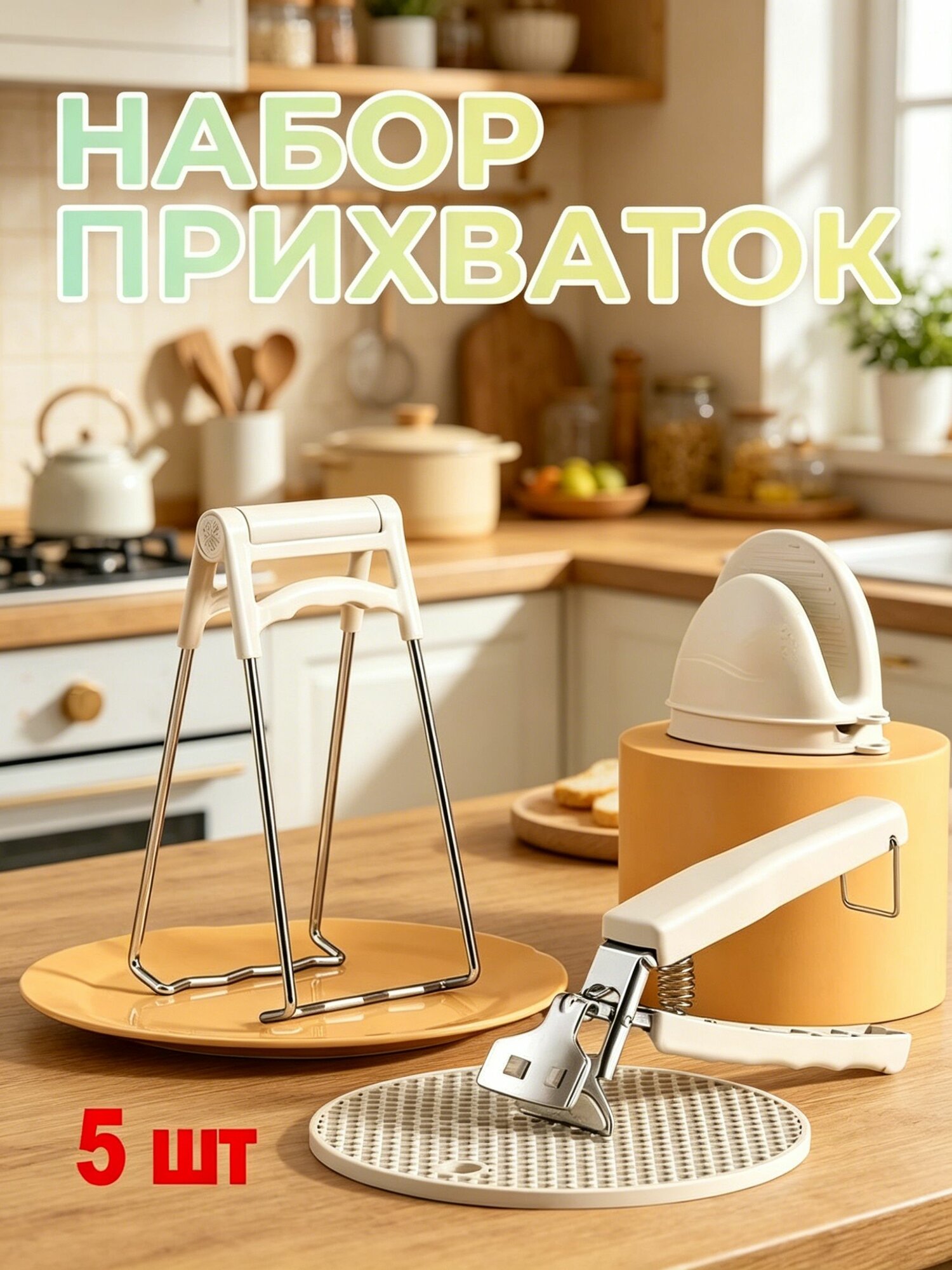 Держатель кухонный для сковород, тарелок, кастрюль, 15 см х 15 см х 20 см, 5 шт для хранения посуды органайзер для кухни