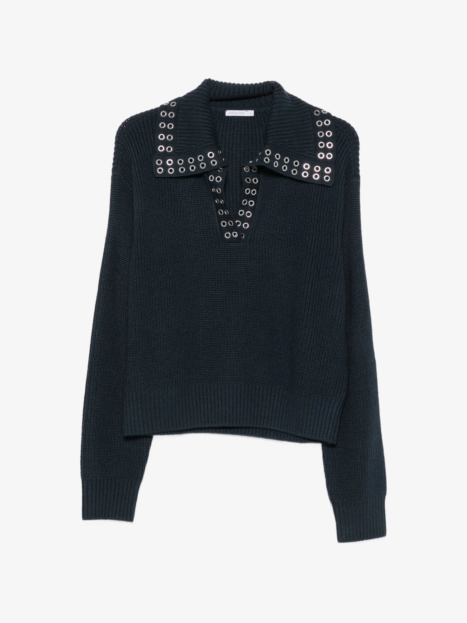 Свитер Eyelet-embellished ribbed-knit sweater