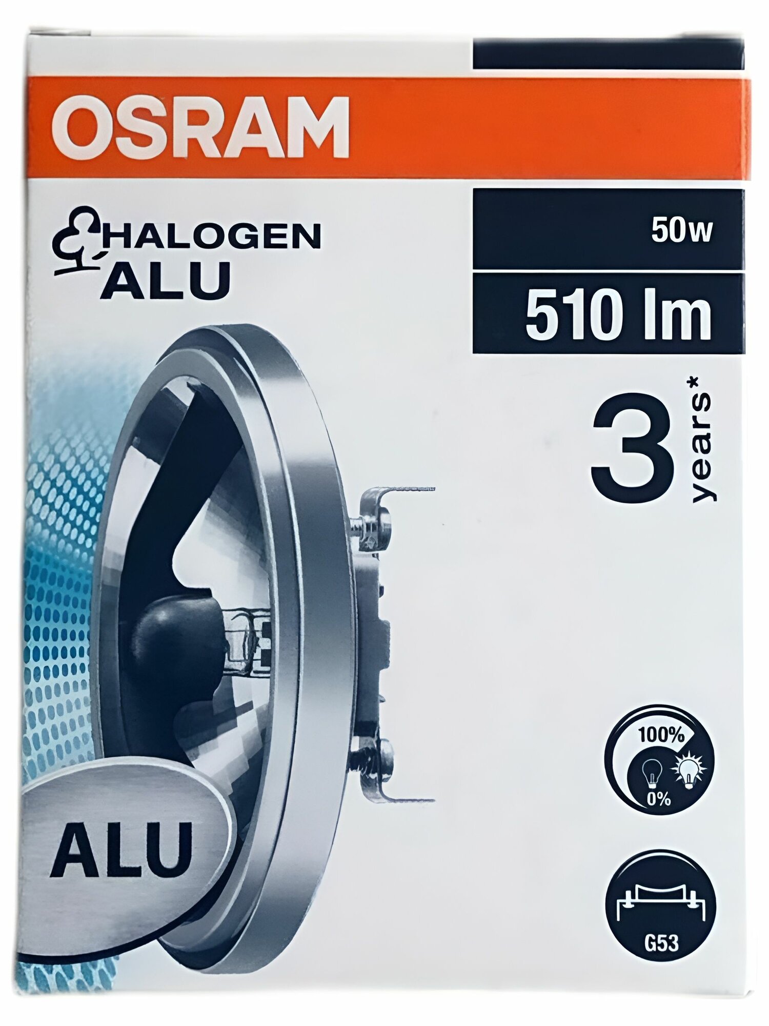 Лампа Osram G53 Halostar 111 50W 24градуса угол света
