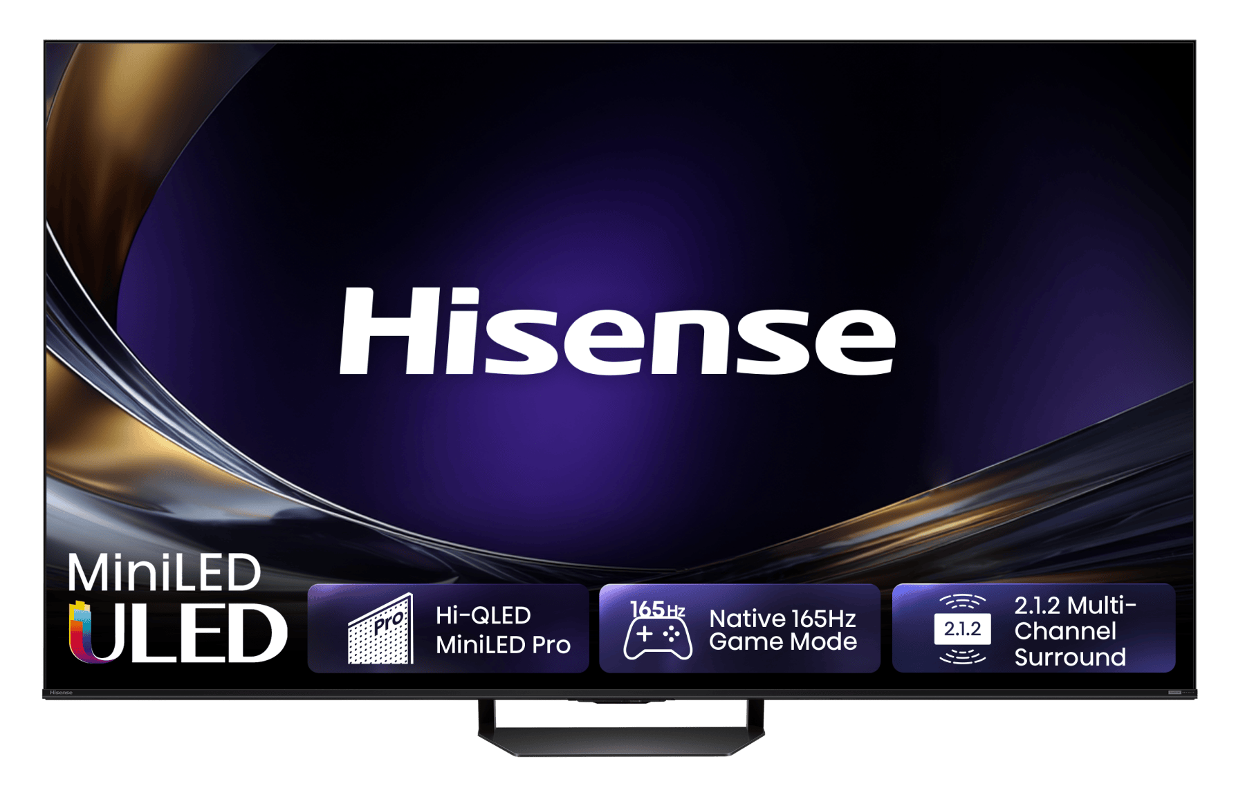 55" Телевизор HISENSE 55U7S PRO MiniLED, 4K Ultra HD (3840x2180), пиковая яркость до 2000 нит, частота 165 Гц, черный