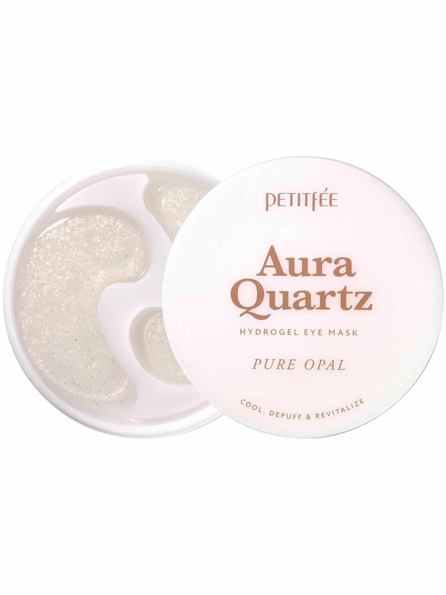 Petitfee Охлаждающие гидрогелевые патчи от морщин и отеков Aura Quartz Hydrogel Eye Mask Pure Opal 40 шт.