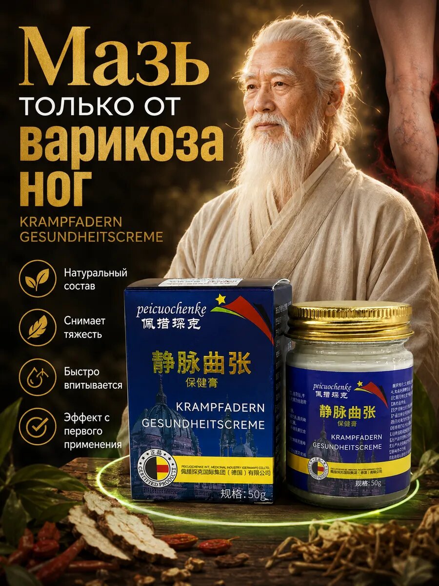 Мазь от варикоза, произведено в Китае