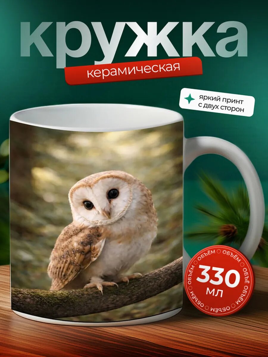 Кружка Сова птица 6,