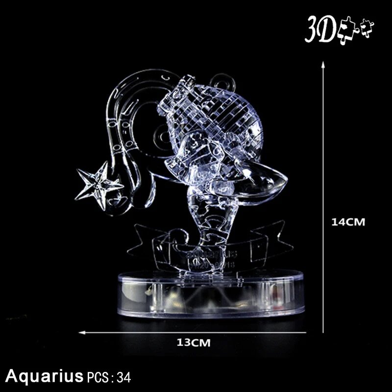 3D ночник Aquarius со светодиодами 14x13см