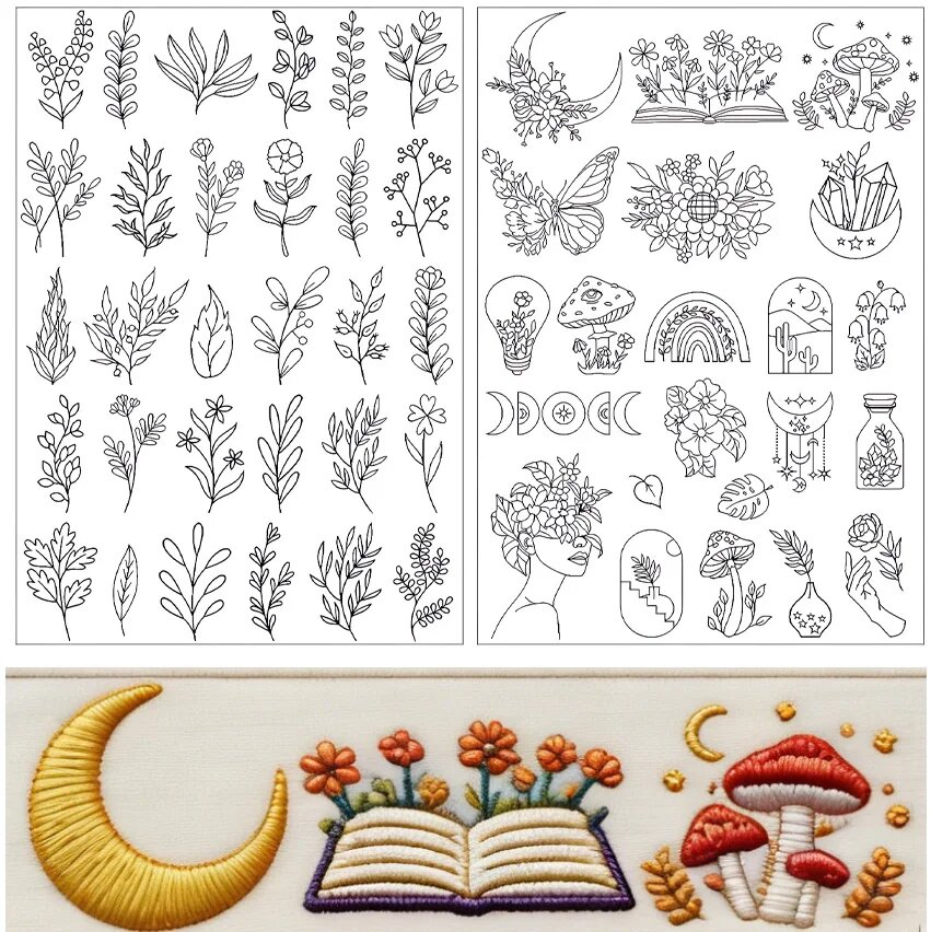 4 листа схем для вышивки 2 Sheets-B