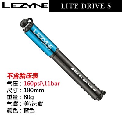 Lezyne Gauge Drive компактный высоконапорный велосипедный насос для шоссейных и горных велосипедов, малый размер, синий